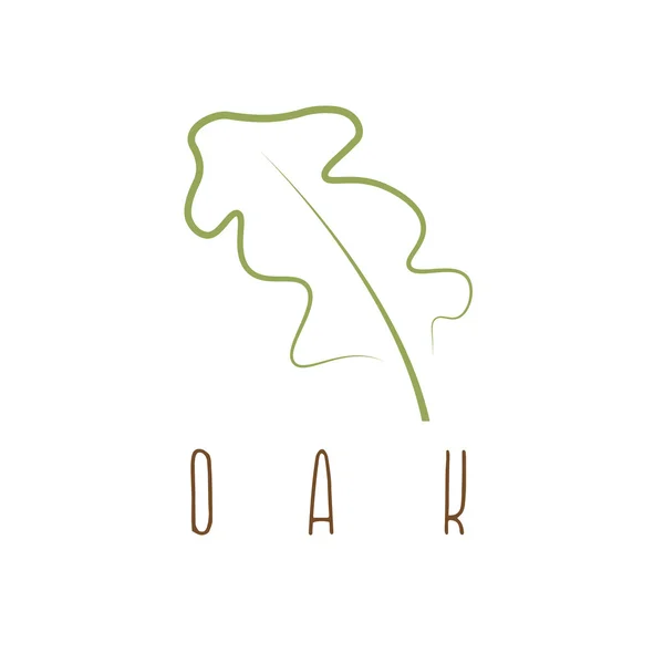 oak leaf abstract outline vector design template — Stock Vector ...