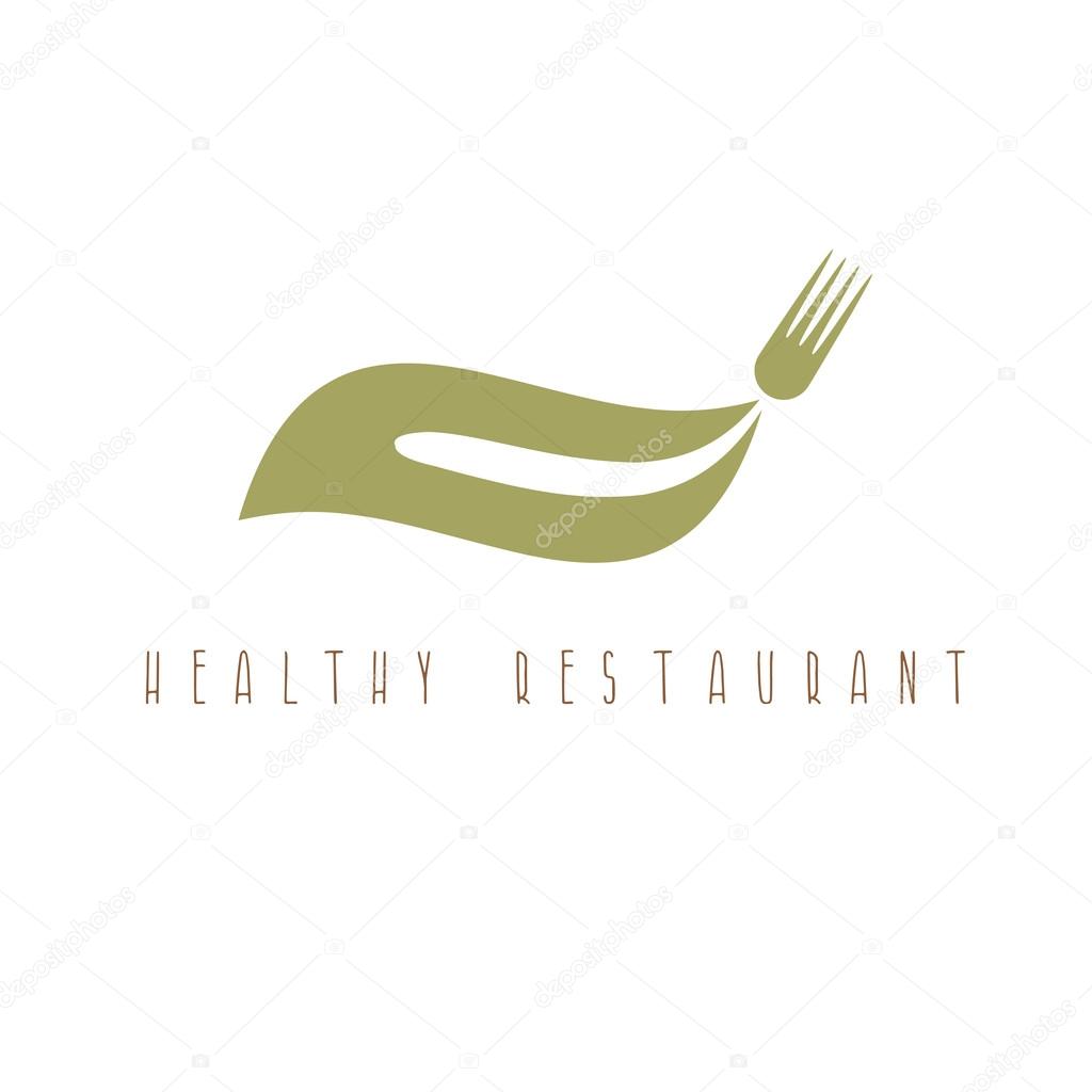 Fork and leaf vector design template illustration Stock Vector Image by ...