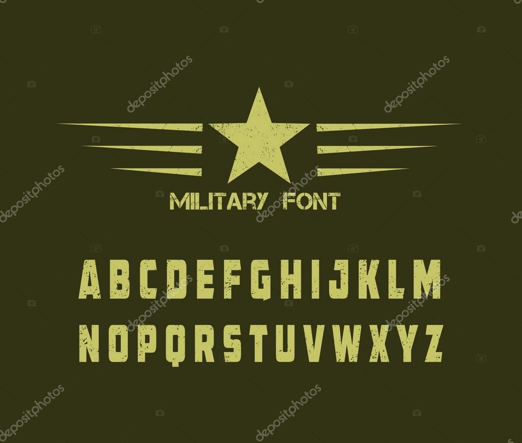 alfabeto militar Grunge 2024