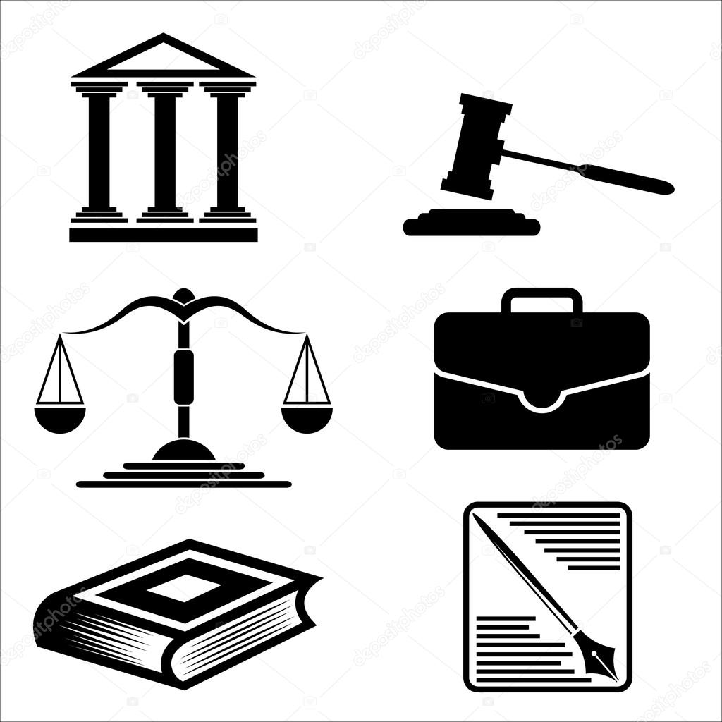 Justice and law. Vector icons. Stock Vector Image by ©UVAconcept #54259095