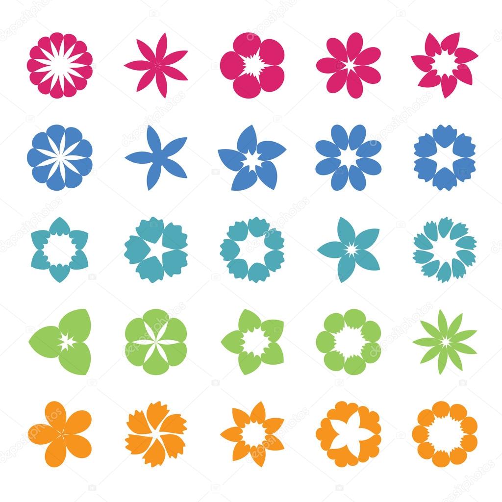 Set of flat icon flower.Vector Stock Vector Image by ©UVAconcept #55107719