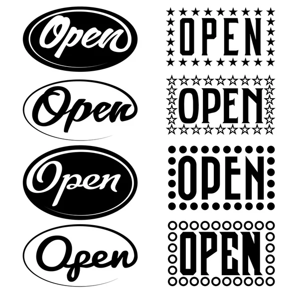 Retro open sign, Royalty-free Retro open sign Vector Images & Drawings ...