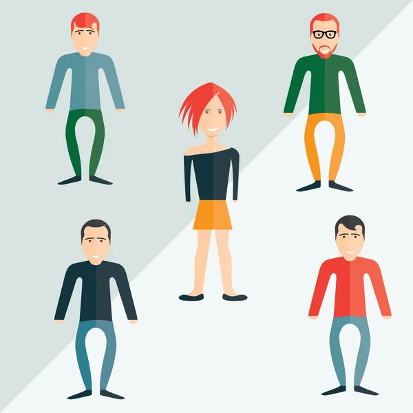 Four guys Vector Art Stock Images | Depositphotos