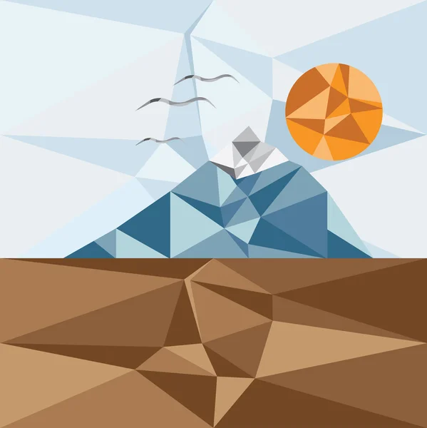 Triangle landscape with mountain Vector Art Stock Images | Depositphotos