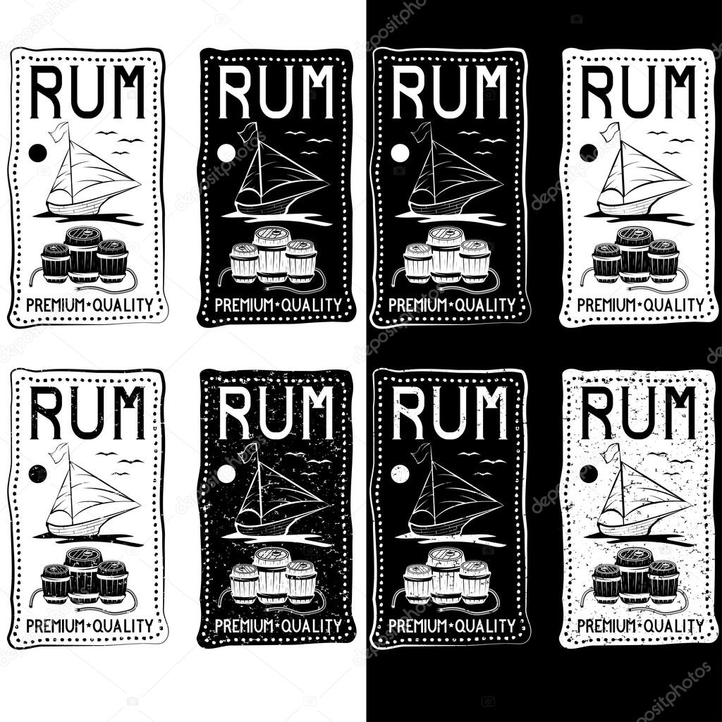 Rum vintage labels set — Stock Vector © UVAconcept #77302250