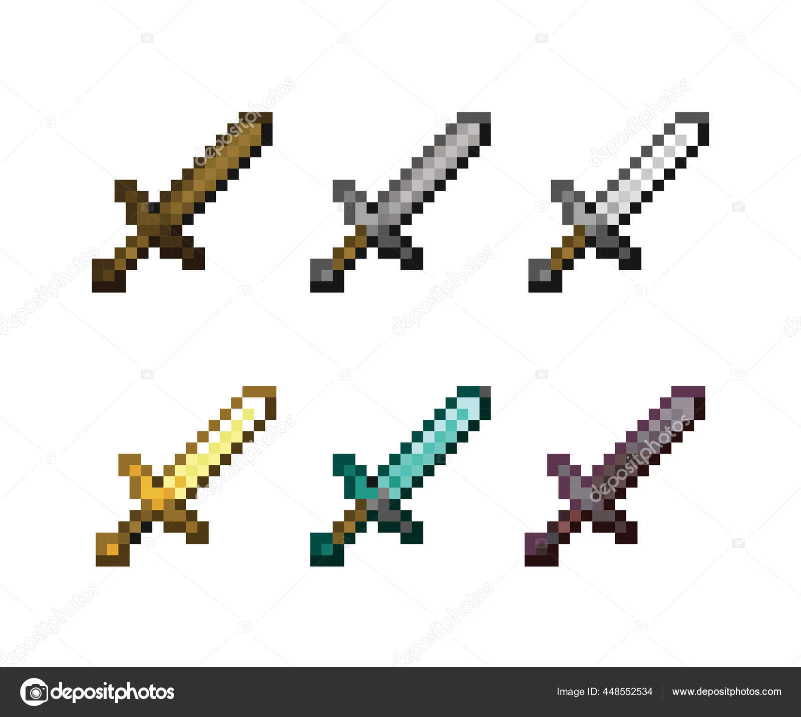 Espada De Ouro Minecraft Pixel Art Pixel Espada Png | PNGEgg