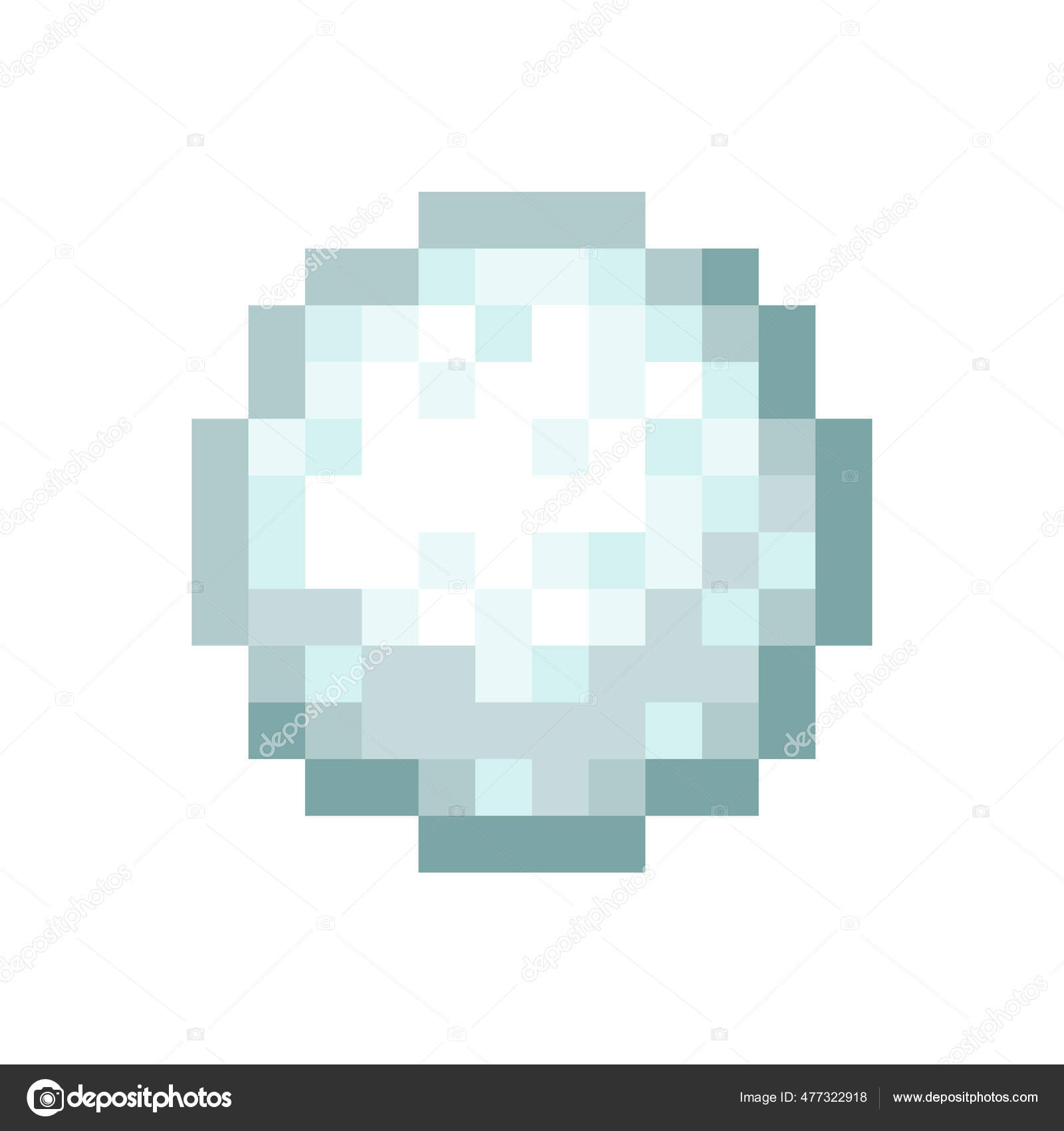 Pixel Arte Una Bola Nieve Archivo Vectorial Aislado vector, gráfico ...