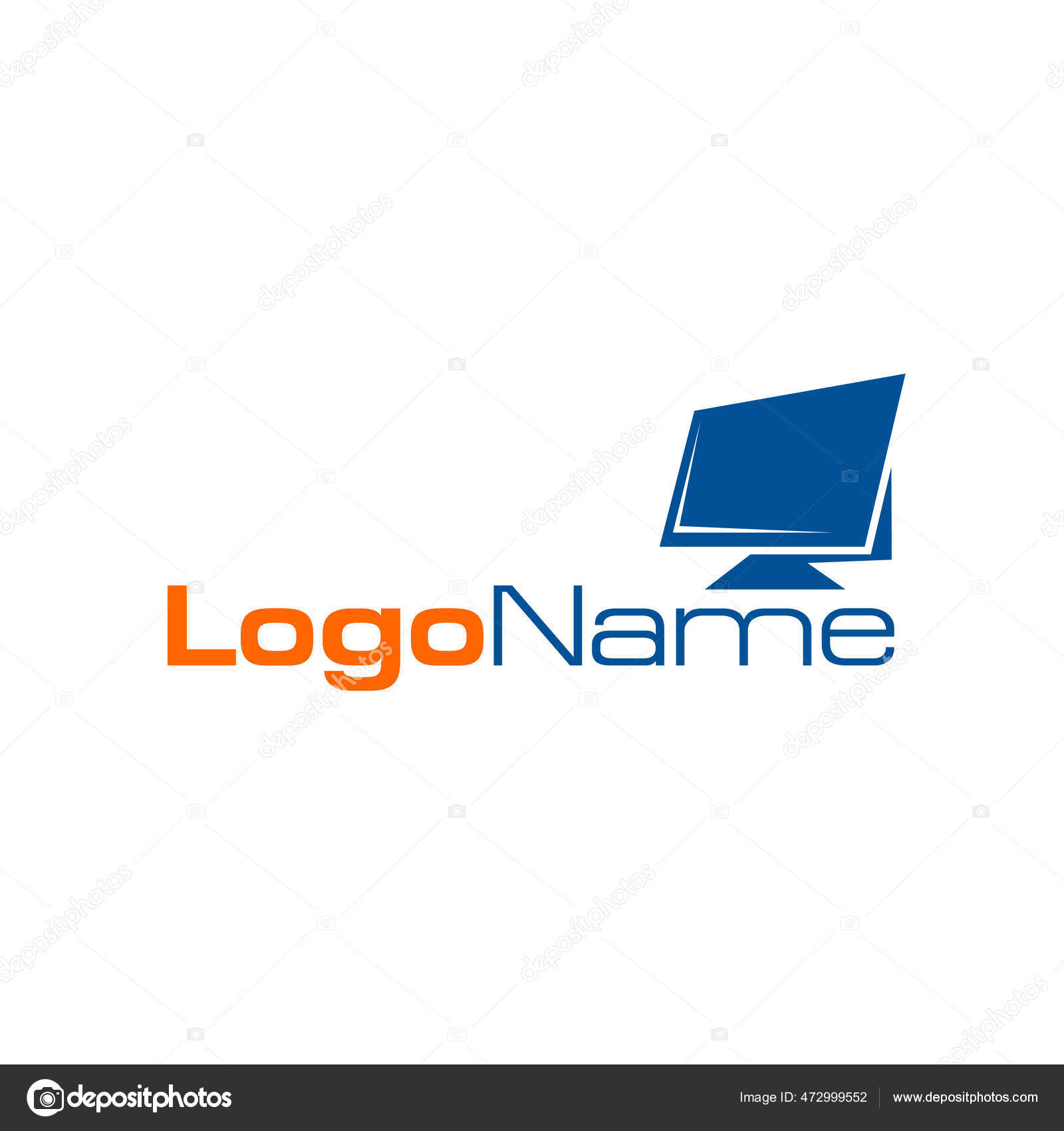 Illustration Vector Graphic Computer Logo Design — Stock Photo ...