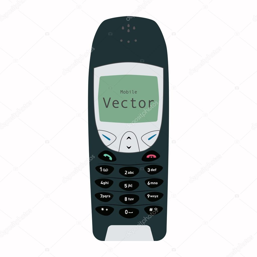 Old Mobile Phone Stock Vector Image by ©Gaidenko #87477700