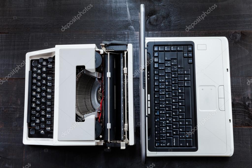 Typerwriter and laptop Stock Photo by ©andongob 95948256