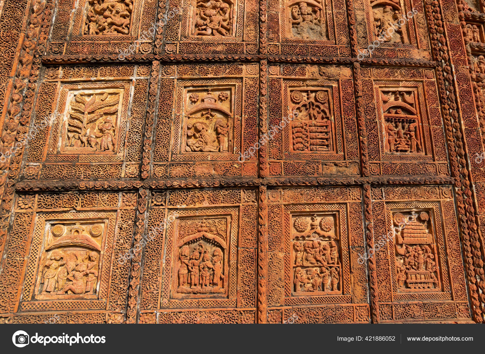 Famosa Terracota Arcilla Cocida Color Rojo Parduzco Utilizada Como ...