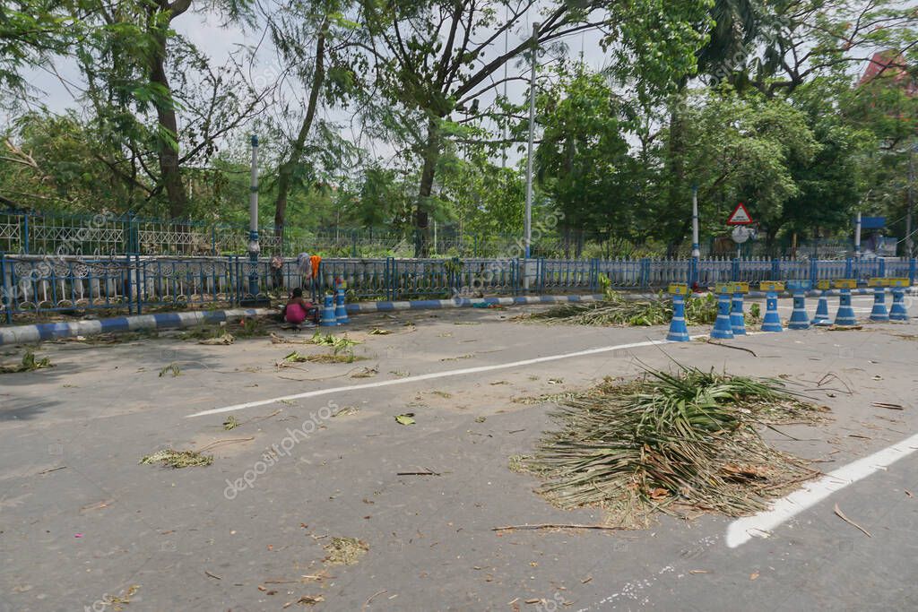 Kolkata, Bengala Occidental, India - 22 de mayo de 2020: Super ciclón ...