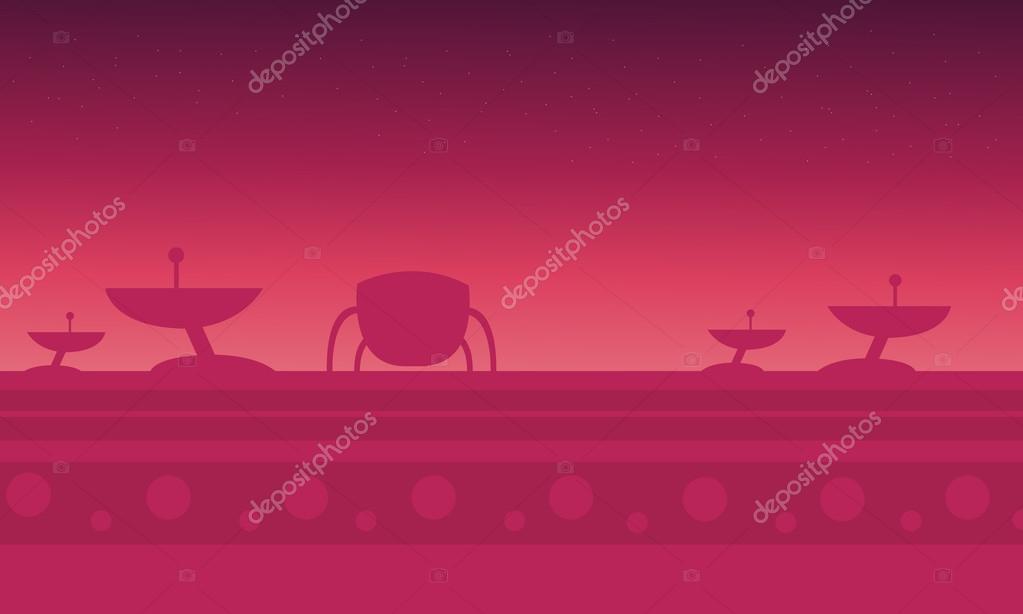 Alien spacecraft red backgrounds game Stock Vector by ©wongsalam77 ...