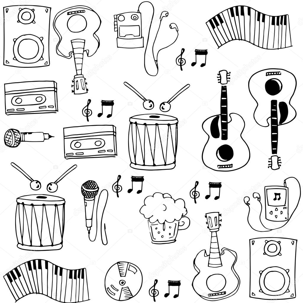 Doodle of hand draw music stock Stock Vector Image by ©wongsalam77 ...