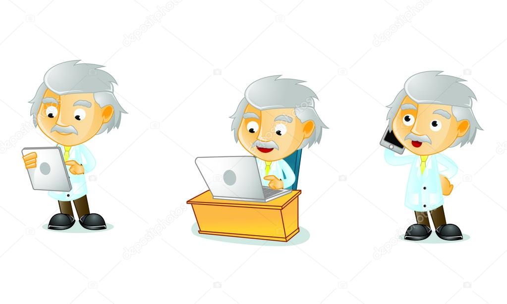 Mr Genius Mascot 3 — Stock Vector © wongsalam77 #91336182