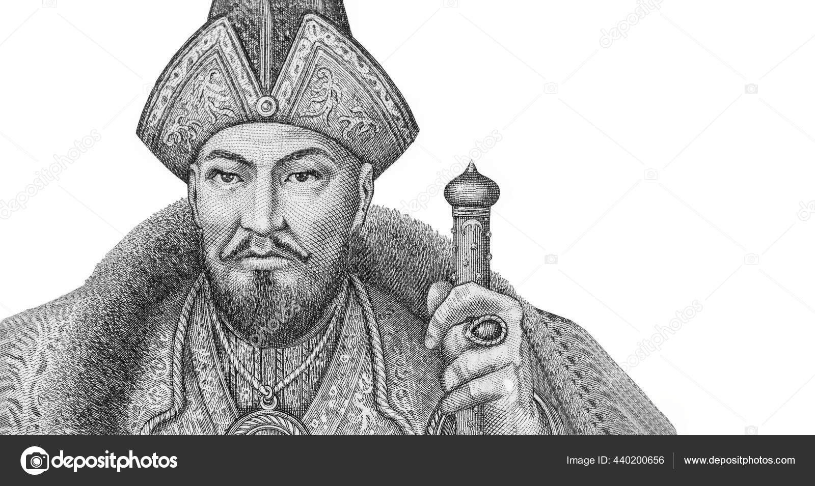 Ablai Khan Portrait Kazakhstan 100 Tenge 1993 Banknotes Stock ...