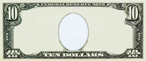 Blank 10 Dollar Bill