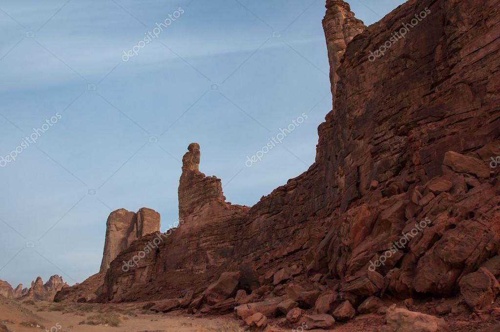 Rock formations near Al-Ula in the deserts of Saudi Arabia — Stock ...
