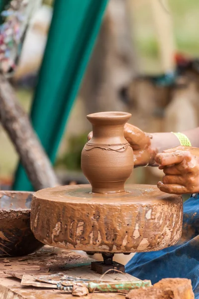 Hand made pottery being manufactured — Stock Photo © jankratochvila ...