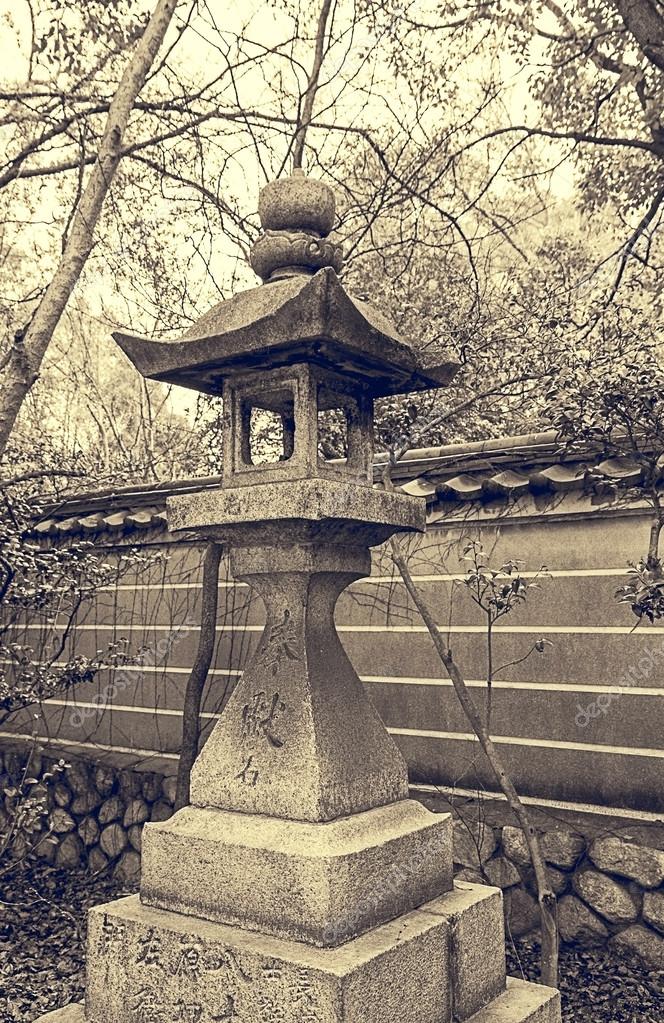 Stone lantern in japanese garden ⬇ Stock Photo, Image by © Evmenida ...