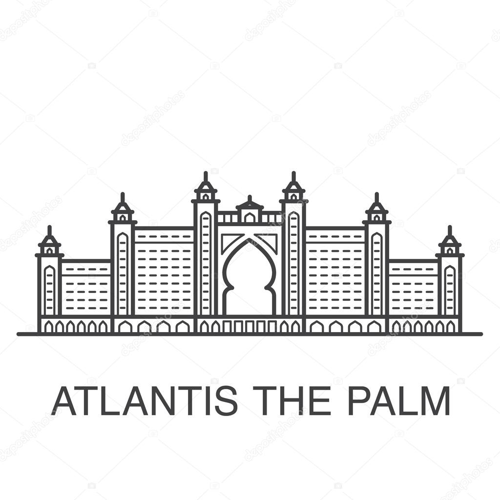 Atlantis The Palm. ⬇ Vector Image by © Julija_grozyan | Vector Stock ...