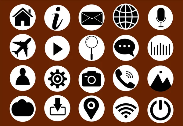 Mobile Interface Icons Stock Vector Image by ©frbird #15443727