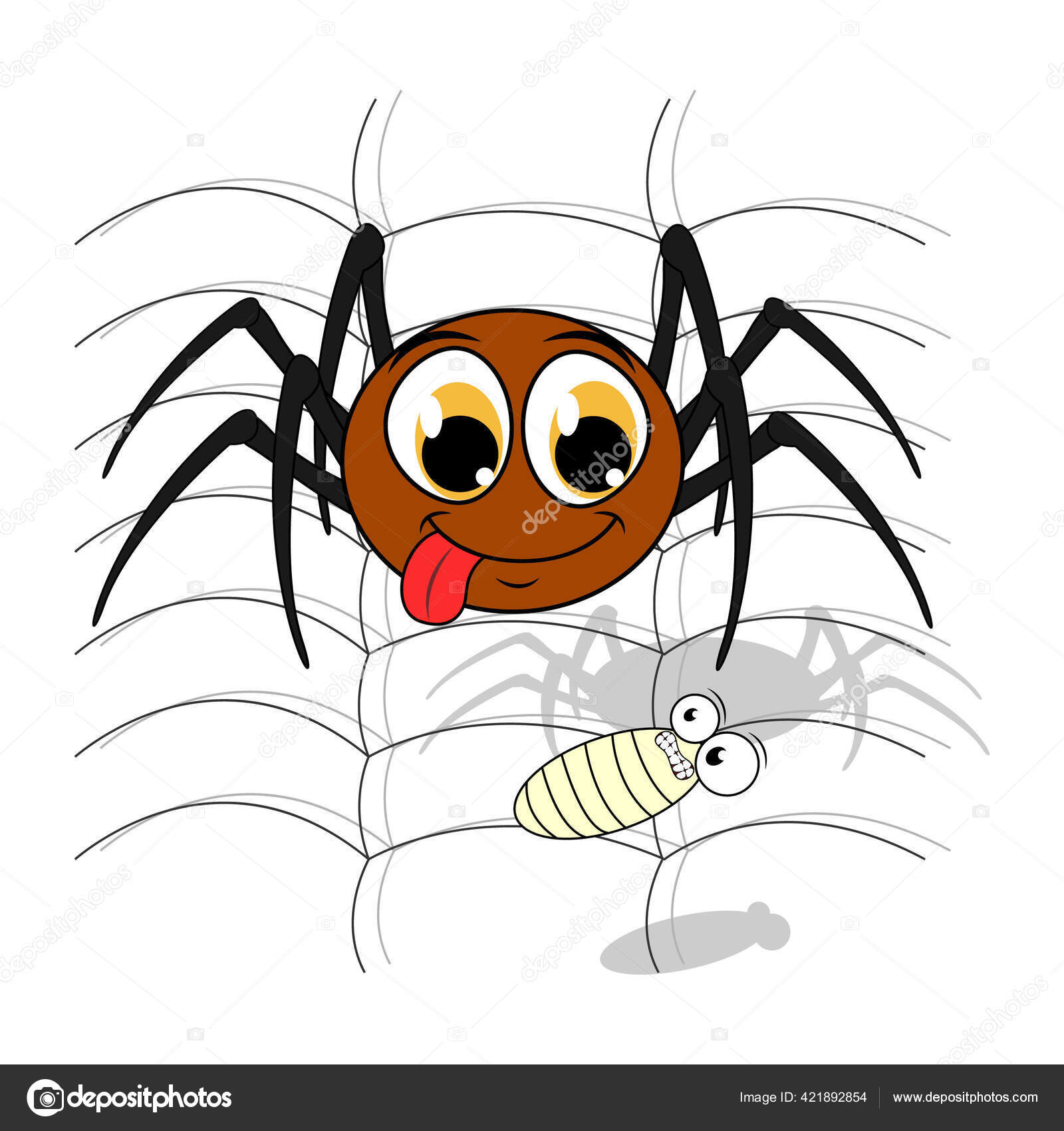 Schattige Spin Cartoon