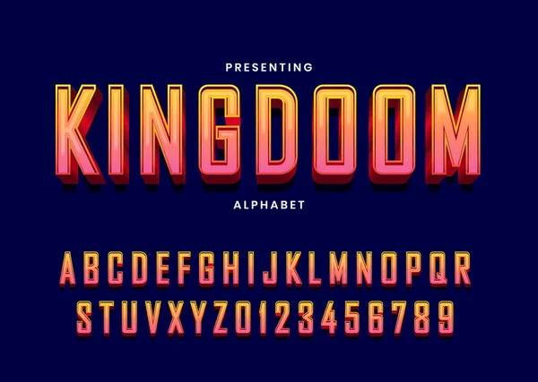 tipograf a 3d juego logo t tulo, t tulo de la pel cula. Negrita gradiente alfabeto personalizado ...