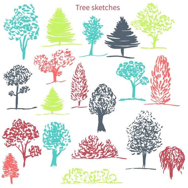 Trees sketch set Stock Vector Image by ©dreamcat #120217226