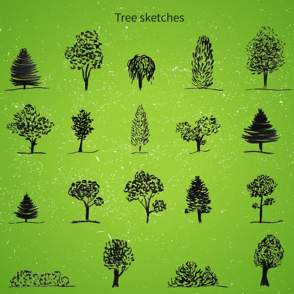 Trees sketch set Stock Vector Image by ©dreamcat #120217226