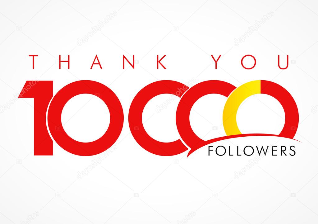 10000人のフォロワー｜ロゴコンセプト — ストックベクター © Koltukov_Alek #118022320