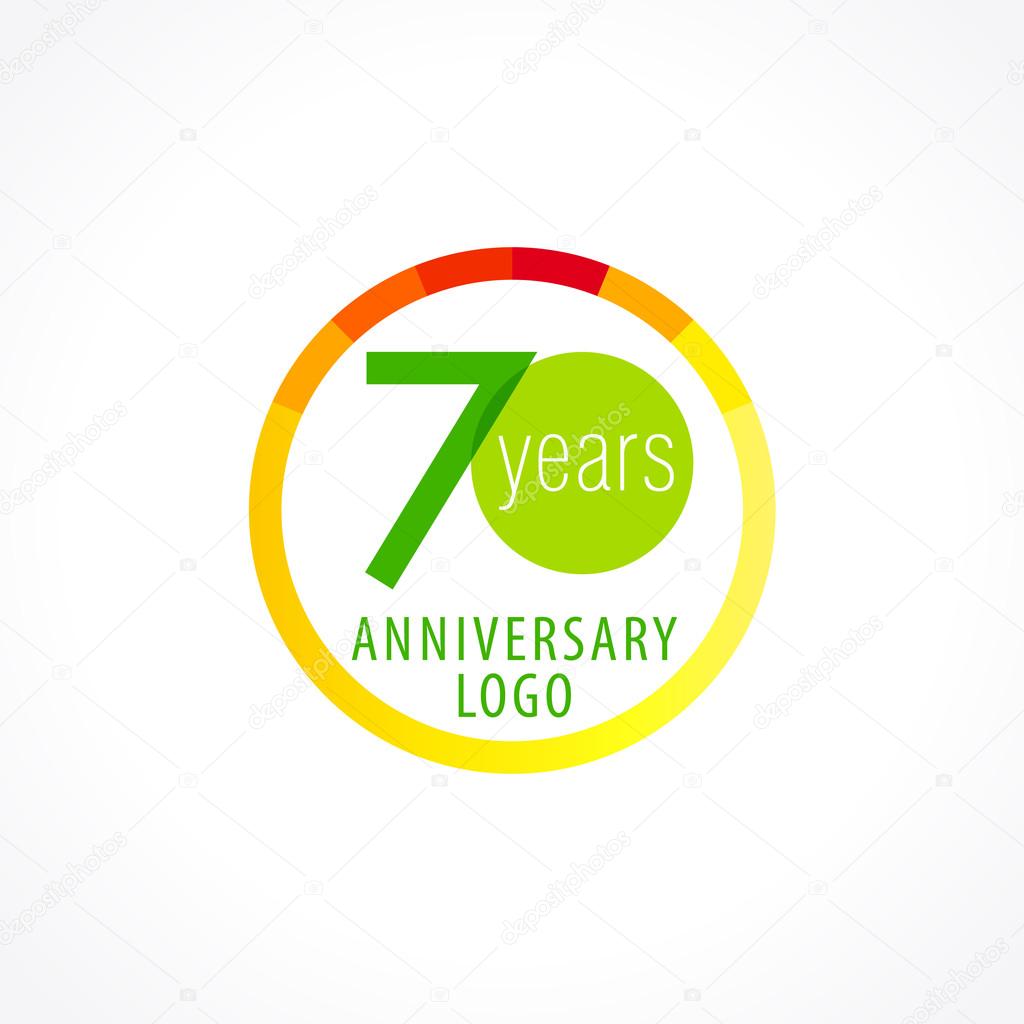 70 Years Logo 70 Years Anniversary Logo Celebrationyellow Flat Stock