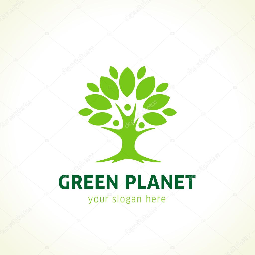 Green Planet Logo Green Earth Vector Logo Design #166403