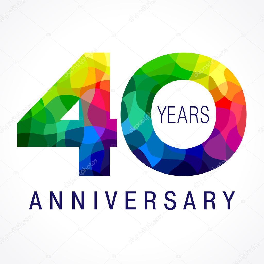 40 anniversary color logo ⬇ Vector Image by © Koltukov_Alek | Vector ...