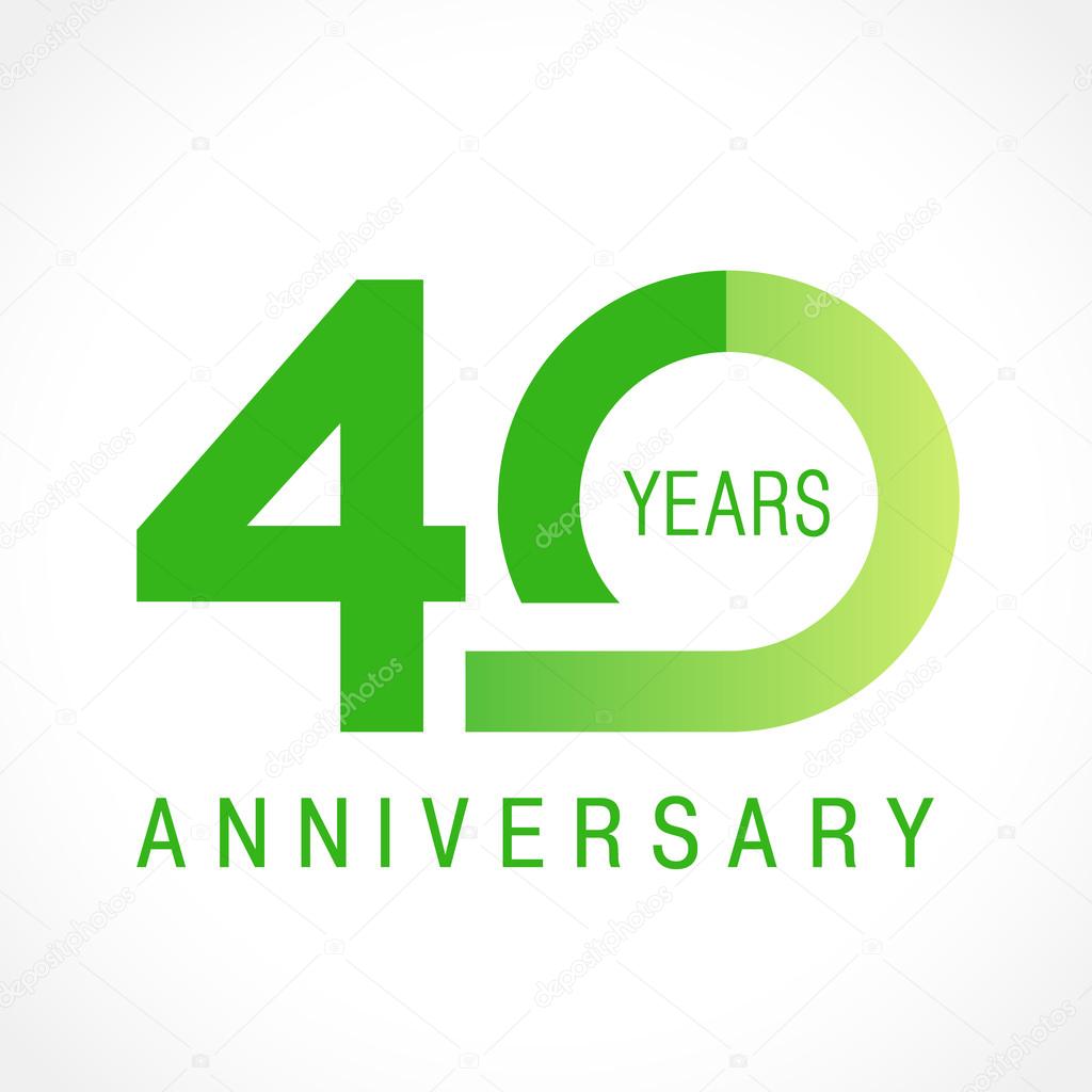40 aniversario logo clásico . Vector de stock por ©Koltukov_Alek 87394552