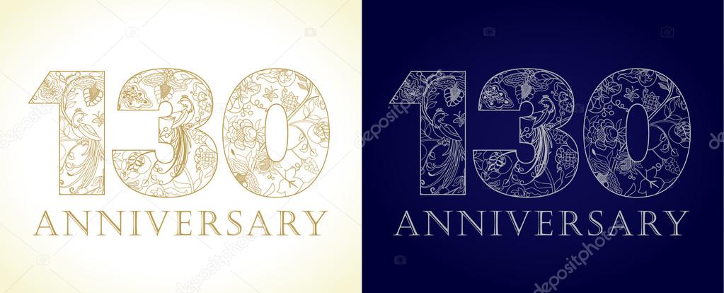 130 anniversary vintage logo. Stock Vector Image by ©Koltukov_Alek ...