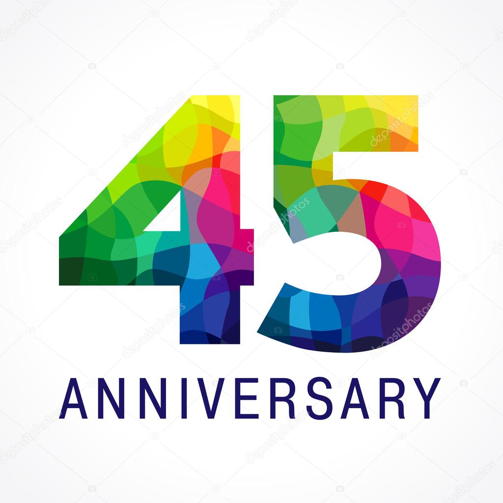 Anniversary 45 colorfull logo. — Stock Vector © Koltukov_Alek #91555678