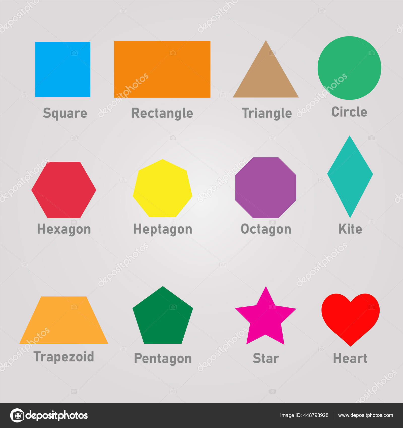 Colorful Shapes Names Stock Vector by ©businessofbasti@gmail.com 448793928