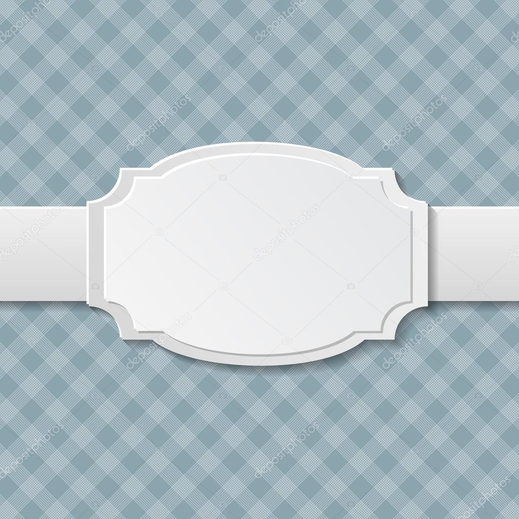 Paper label on checkered background. Stock Vector Image by ©AlexVector ...