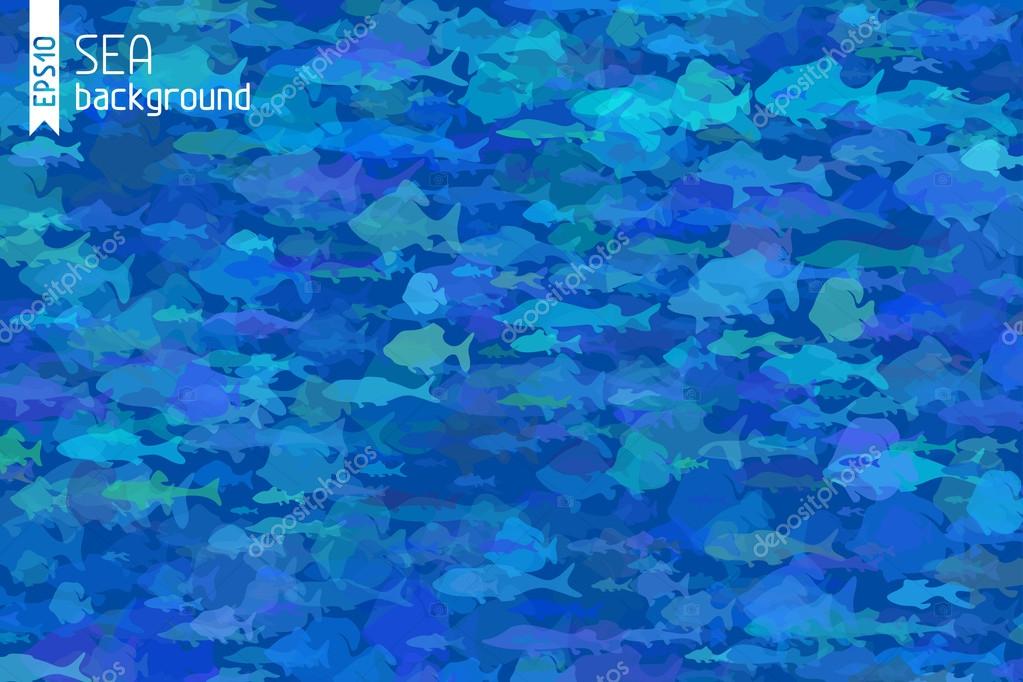 Background: blue fish | Blue fish background. — Stock Vector ...