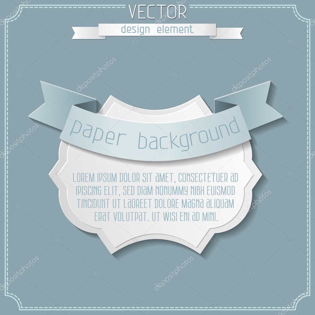 Paper badge background. Stock Vector Image by ©AlexVector #54974249