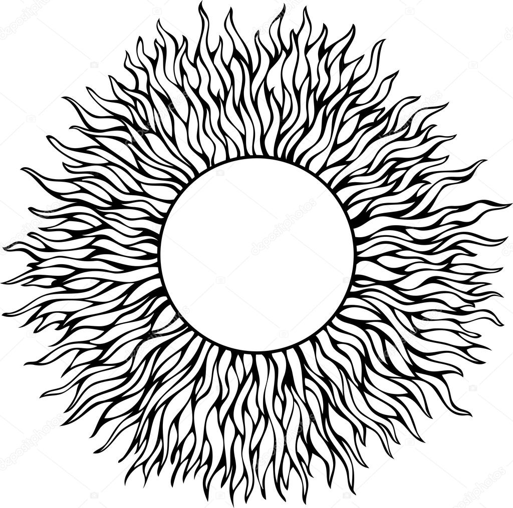 Black hand-drawn sun — Stock Vector © AlexVector #54975067