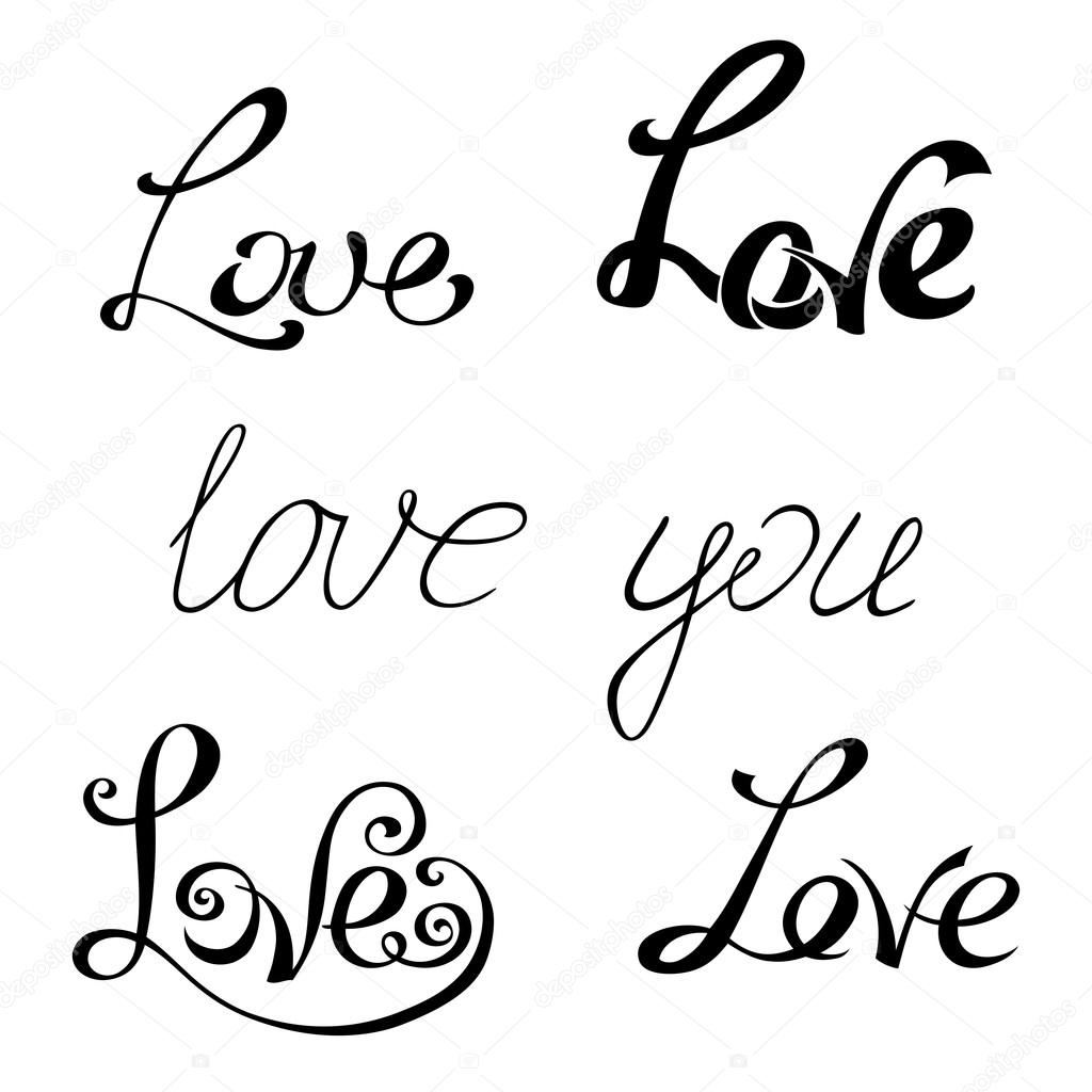 Set of hand-written words. Stock Vector Image by ©AlexVector #61963651