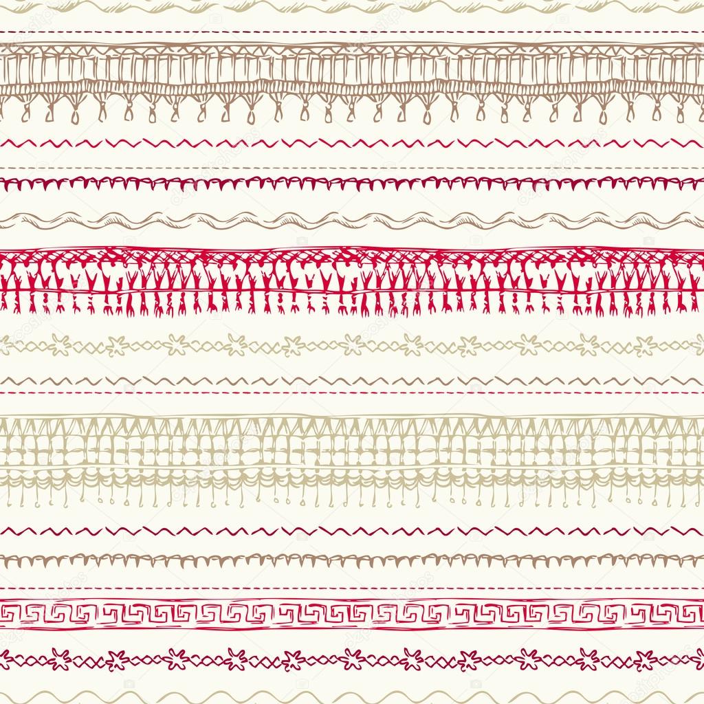 Seamless pattern of sewing stitches. Stock Vector by ©AlexVector 64487665