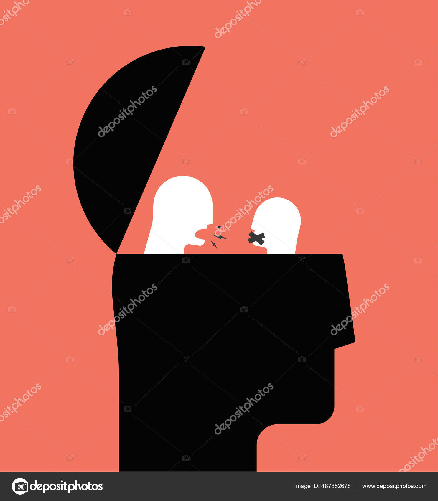 Internal Struggle Clipart