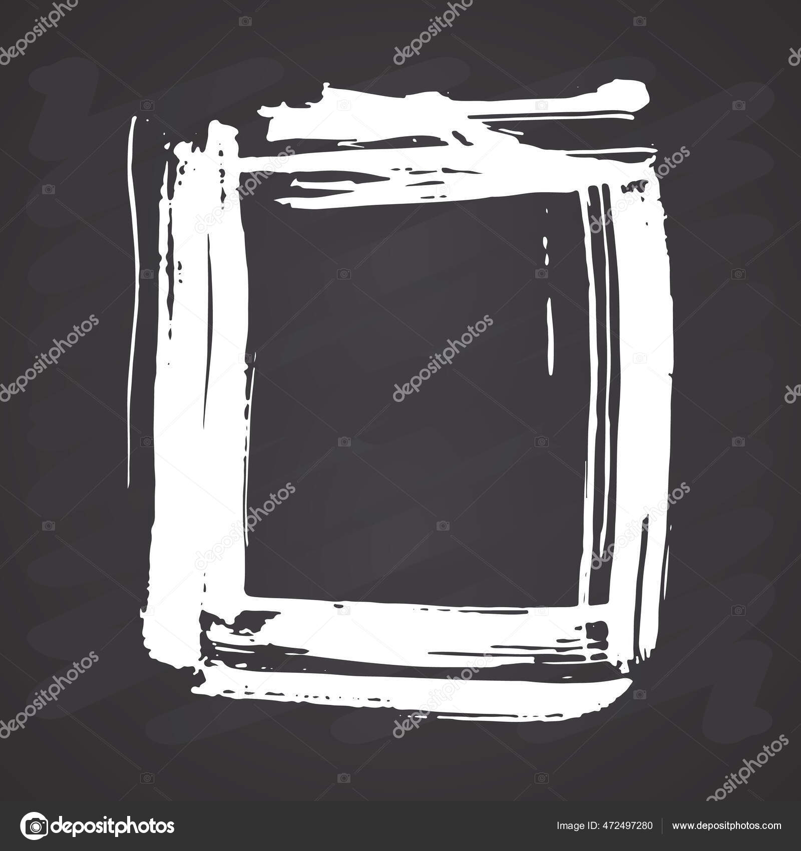 Frame Text Box Grunge Textured Hand Drawn Elements Set Vector Stock ...