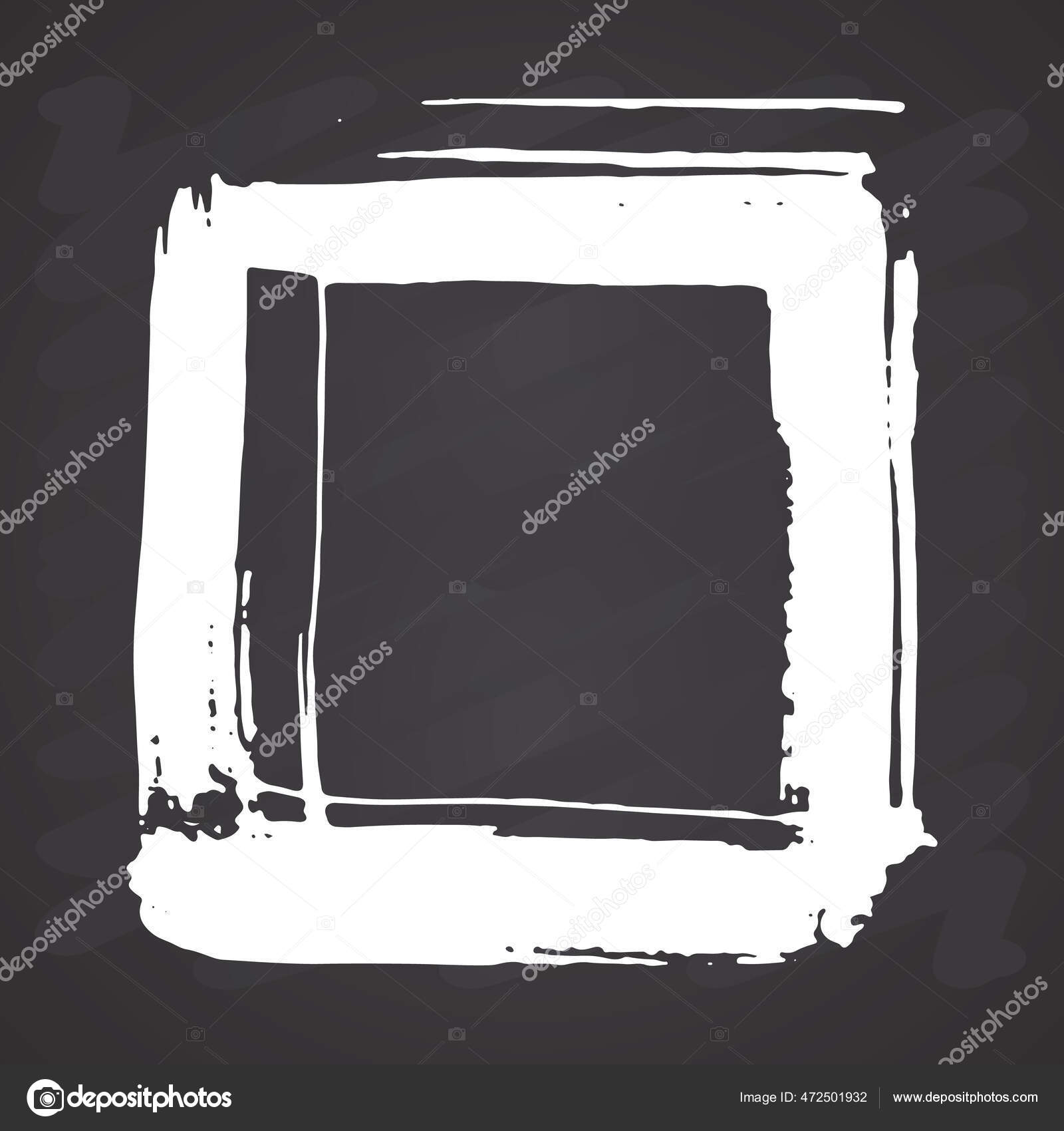 Frame Text Box Grunge Textured Hand Drawn Elements Set Vector Stock ...