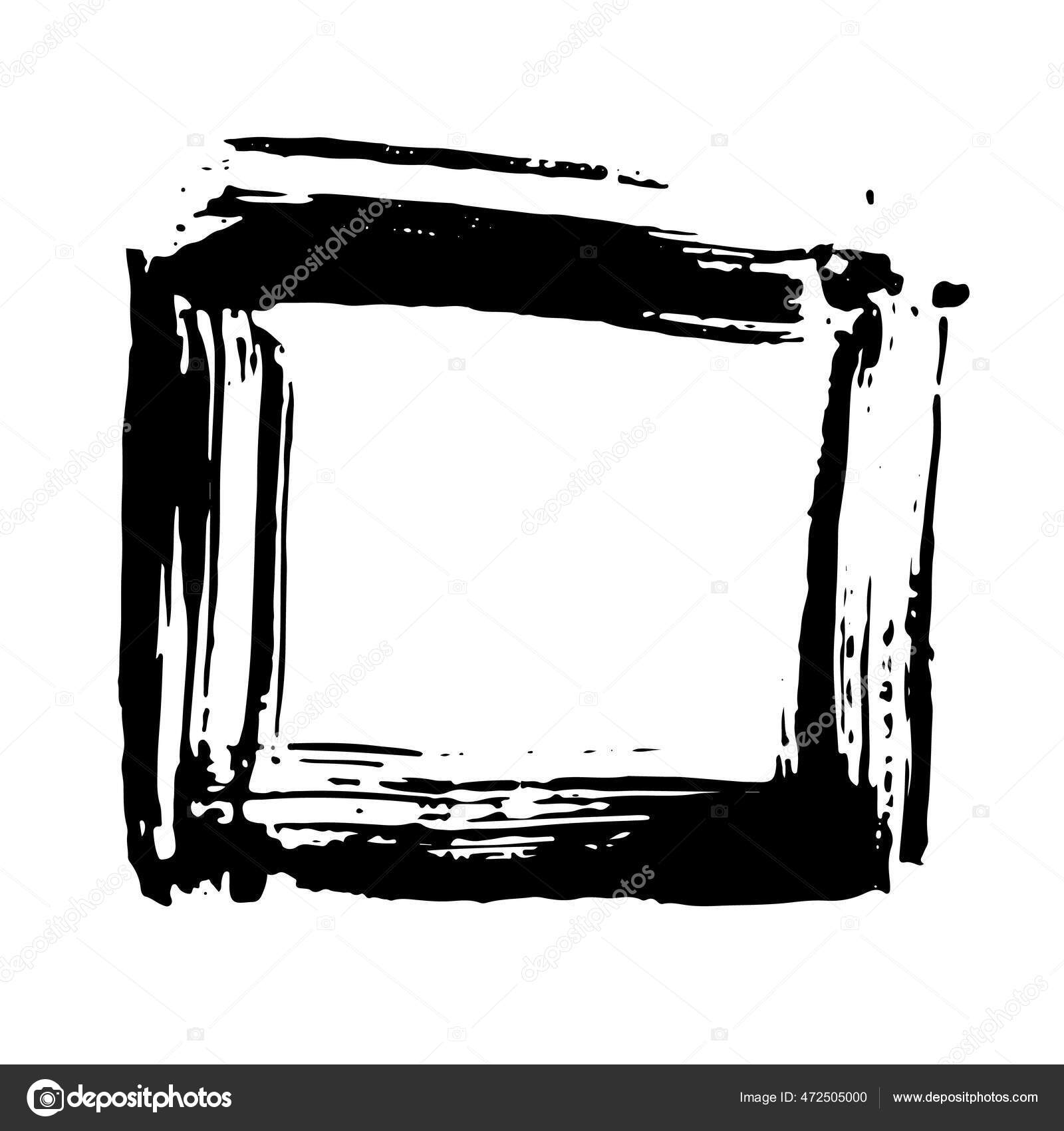 Frame Text Box Grunge Textured Hand Drawn Elements Set Vector Stock ...