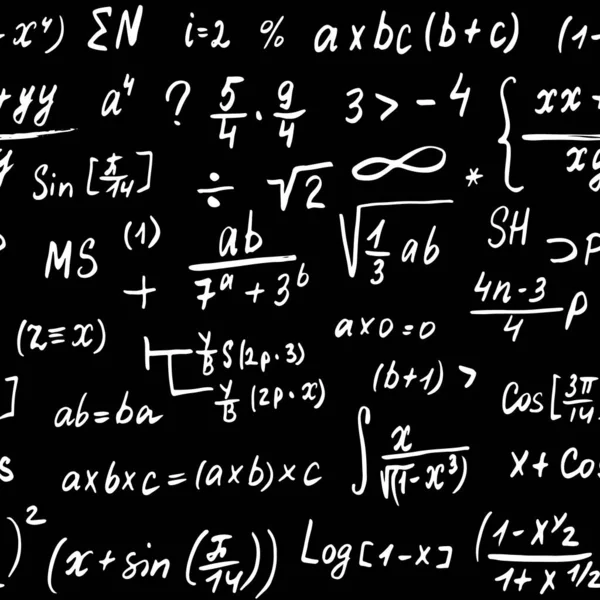Math Formulas Seamless Pattern Hand Drawn Mathematical Equations Vector Illustration Stock ...