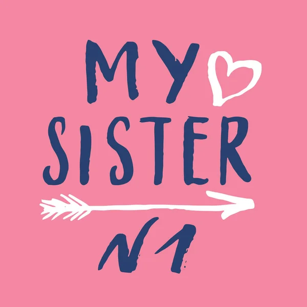 Sister Calligraphic Lettering Sign Child Nursery Printable Phrase ...